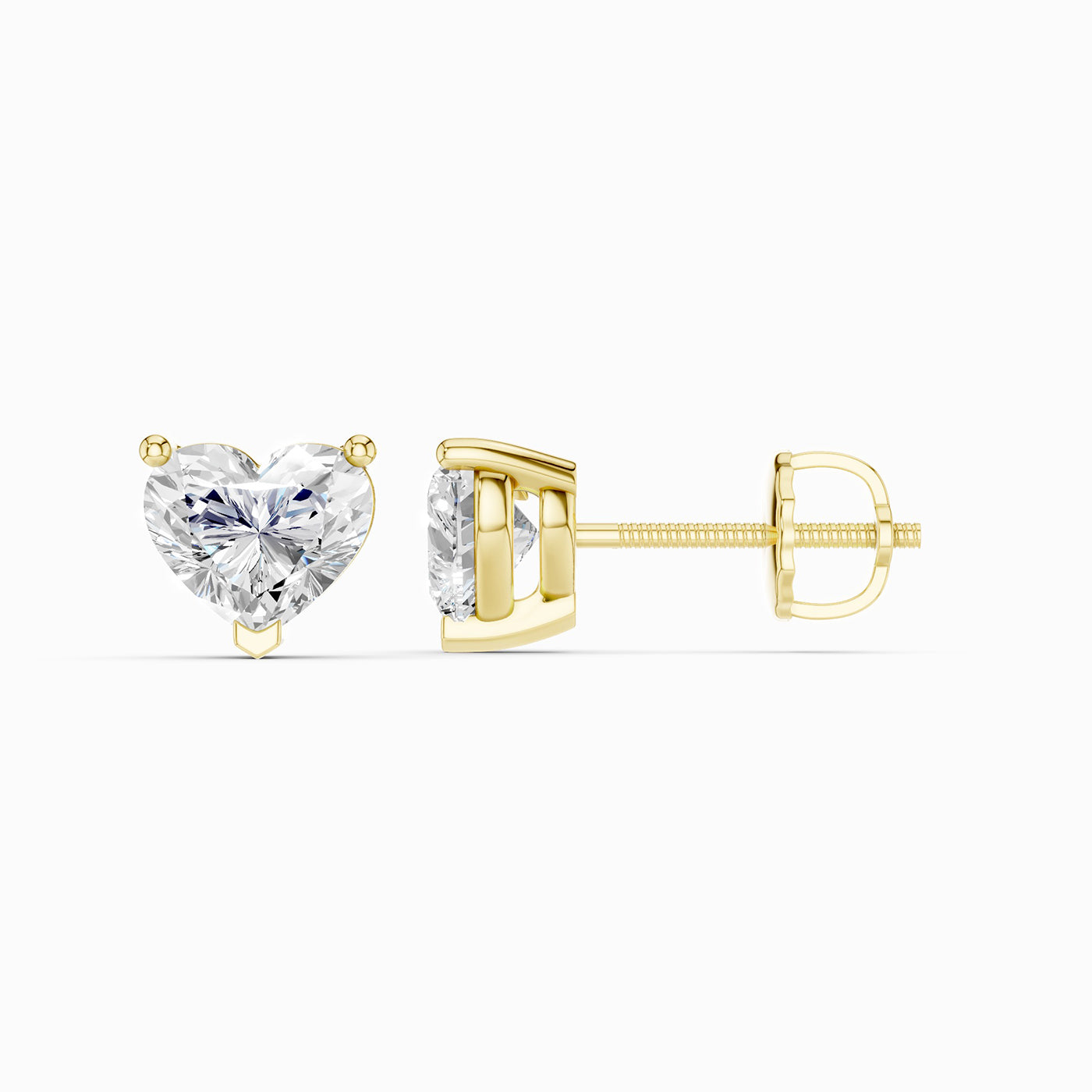 Heart Solitaire Studs Large – Verlas