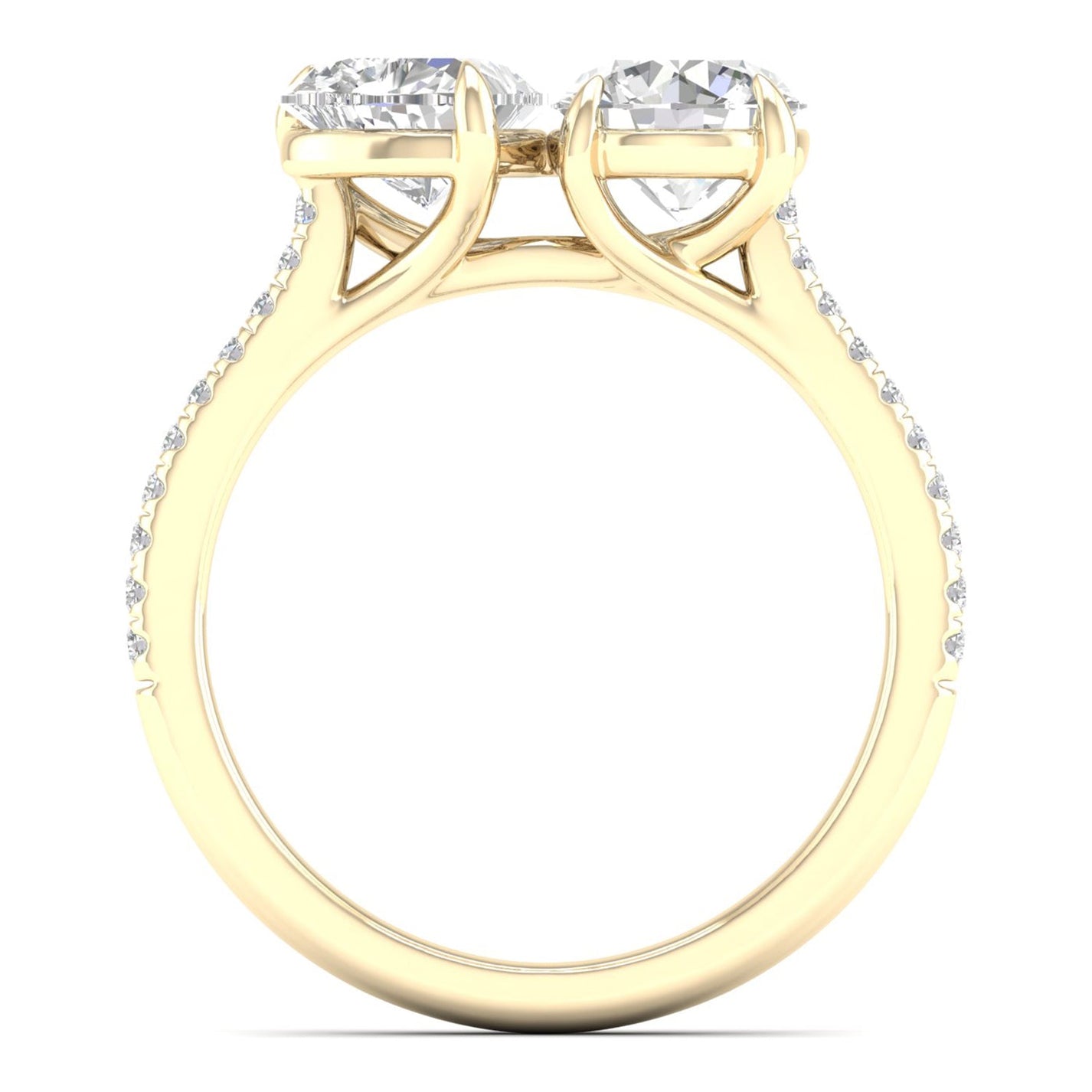 Heart Round Two Stone Diamond Ring – Verlas