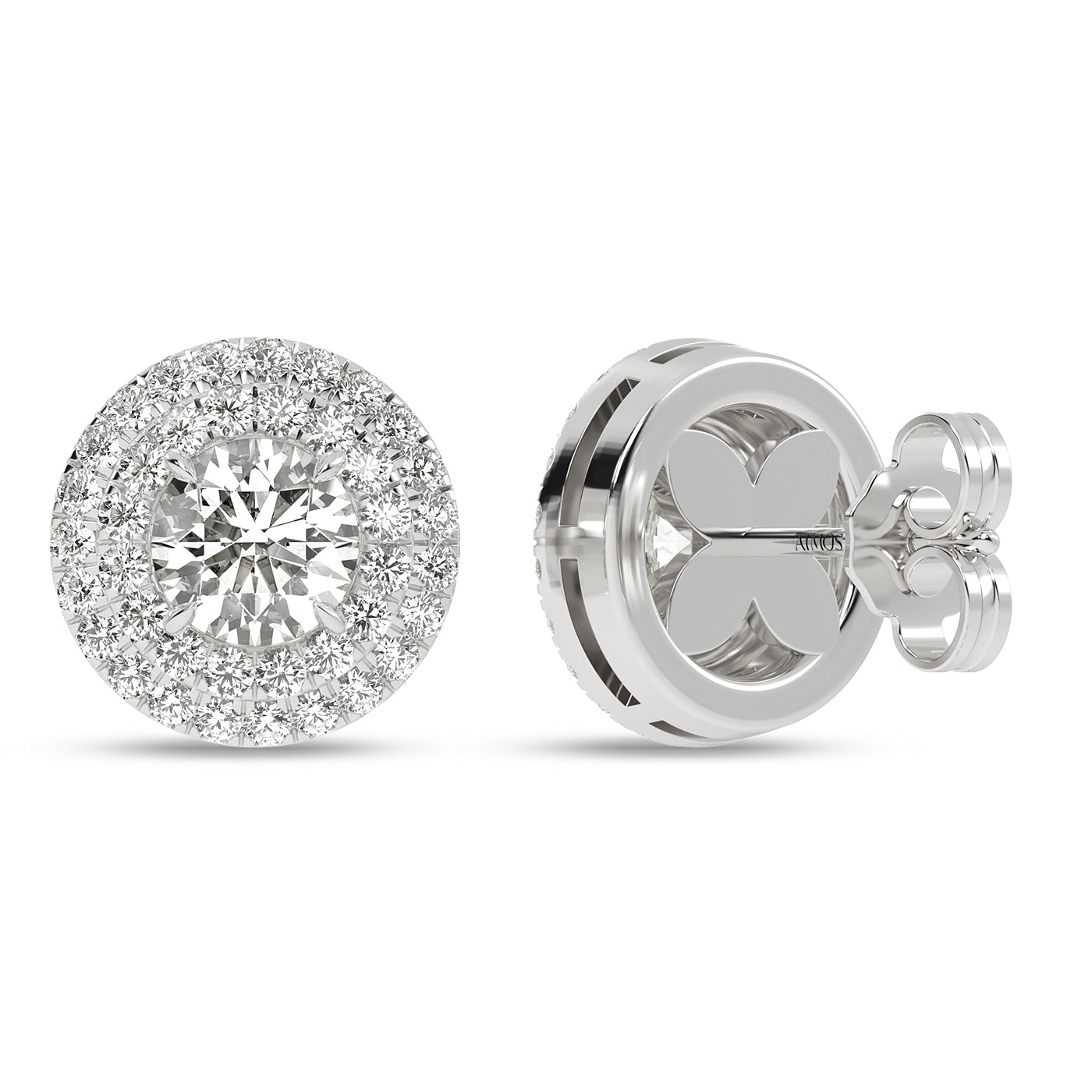 Quaint Double Halo Round Studs – Verlas