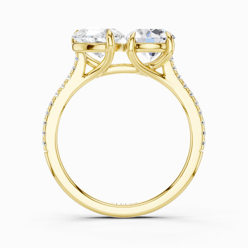Heart Round Two Stone Diamond Ring – Verlas