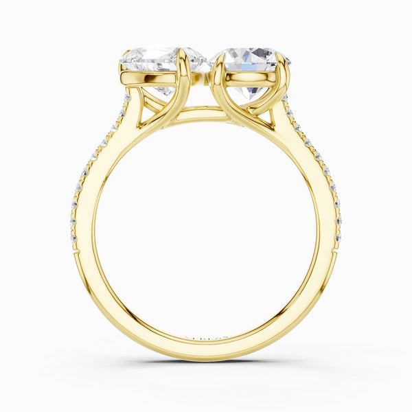 Heart Round Two Stone Diamond Ring – Verlas