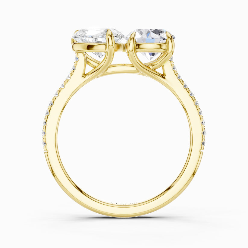 Heart Round Two Stone Diamond Ring – Verlas