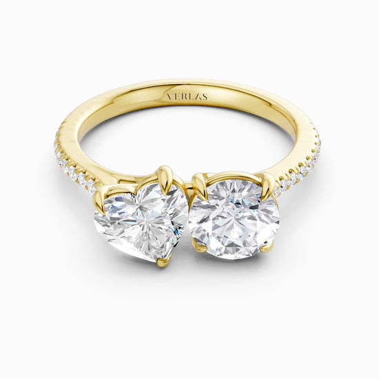 Heart Round Two Stone Diamond Ring – Verlas