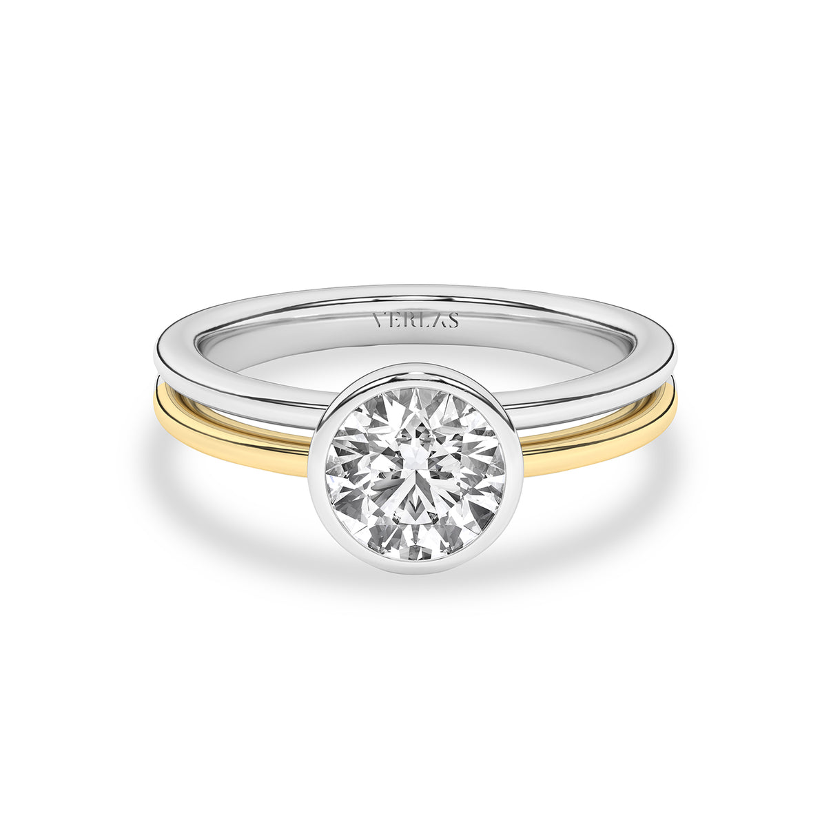 Coupled Round Bezel Ring – Verlas