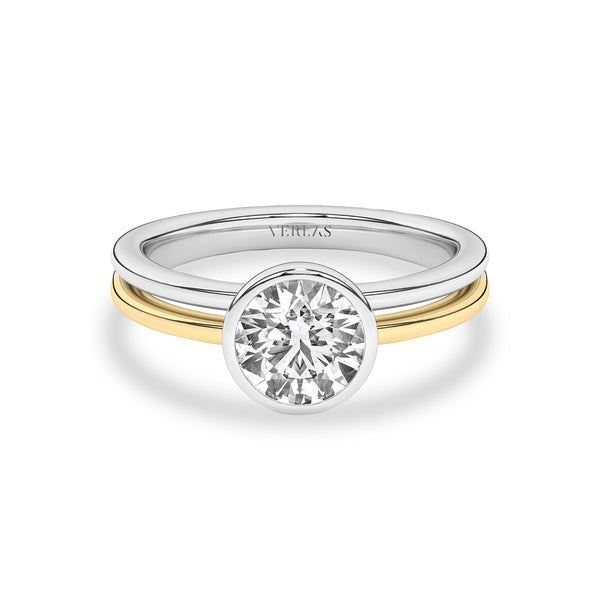 Coupled Round Bezel Ring – Verlas