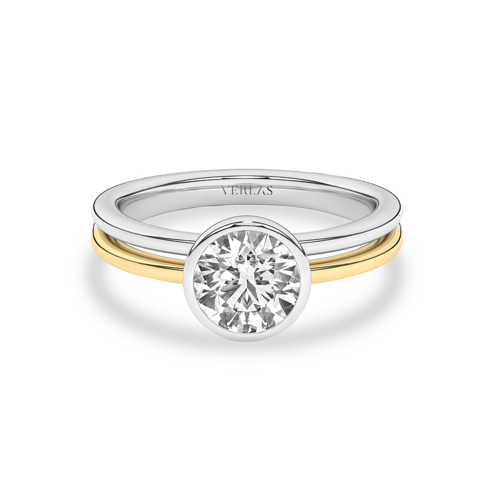 Coupled Round Bezel Ring – Verlas