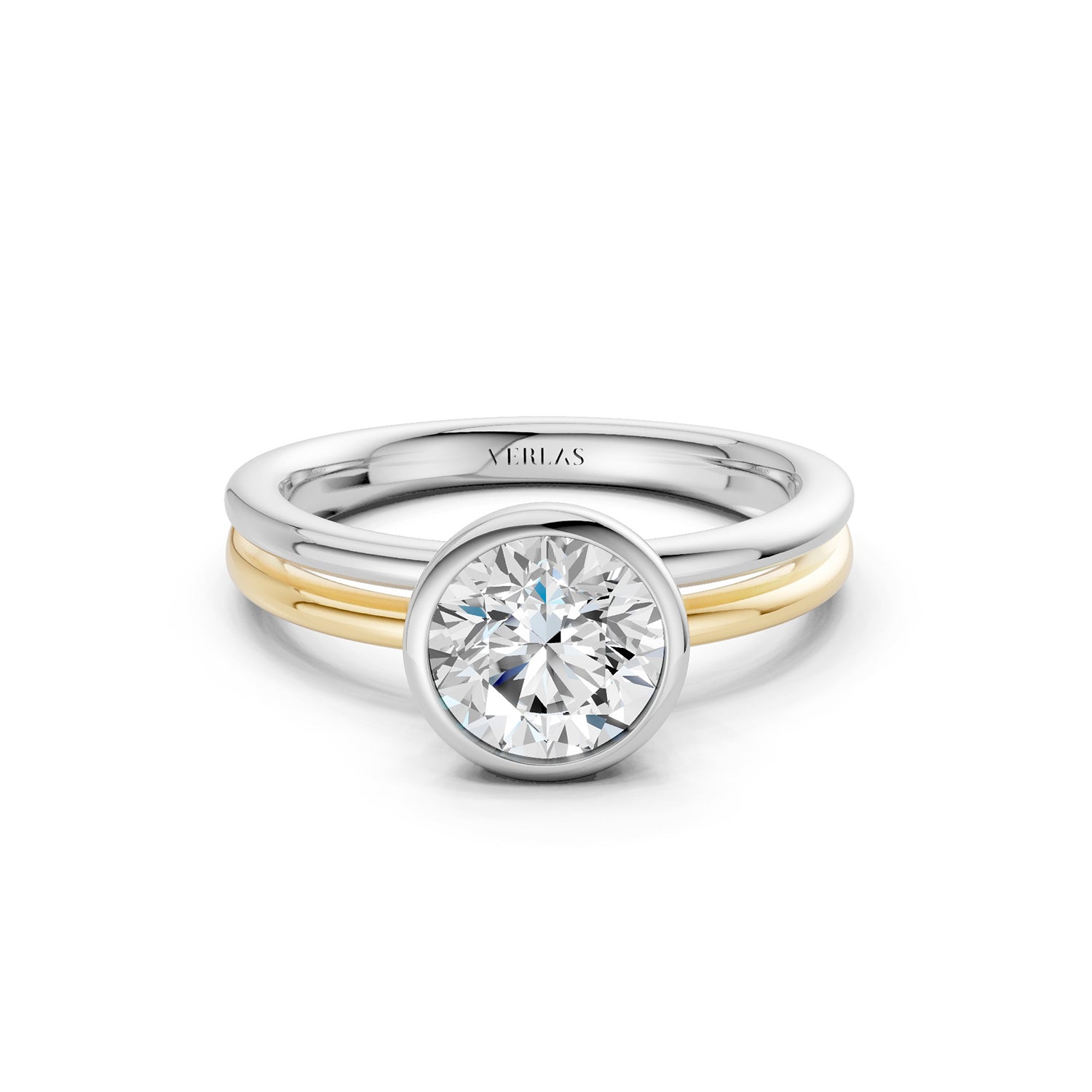 Coupled Round Bezel Ring – Verlas