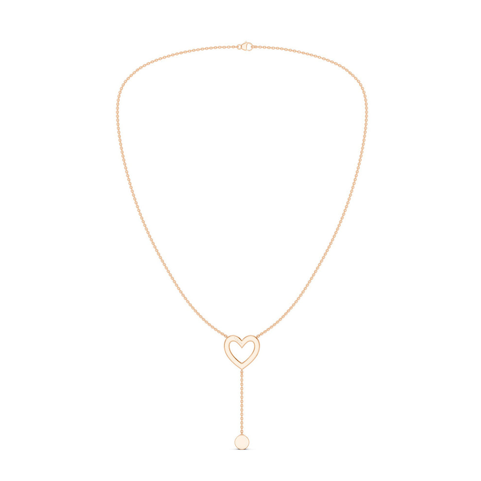Silhouette Heart Drop Necklace – Verlas