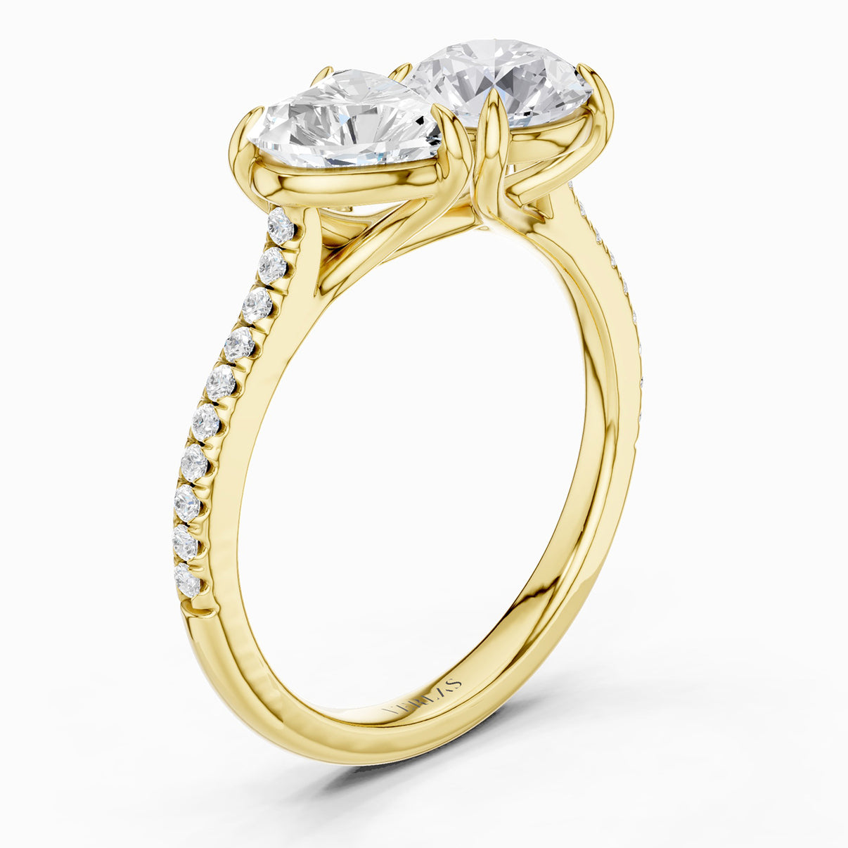 Heart Round Two Stone Diamond Ring – Verlas