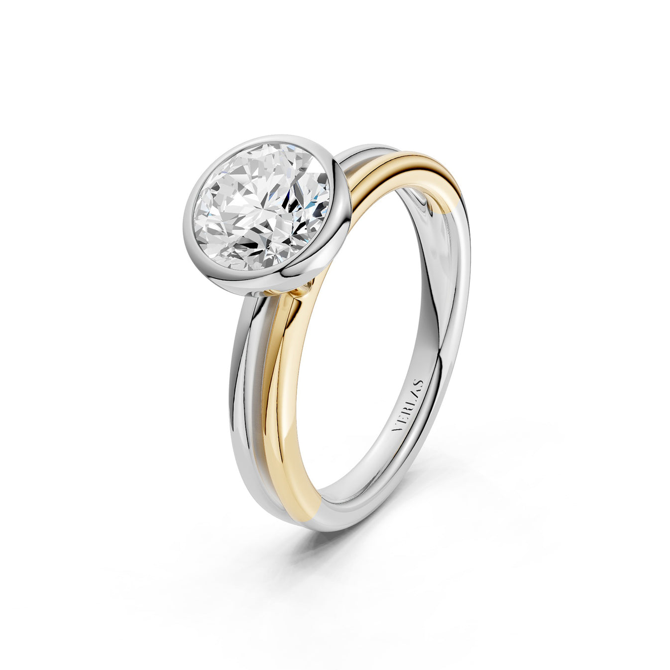 Coupled Round Bezel Ring – Verlas