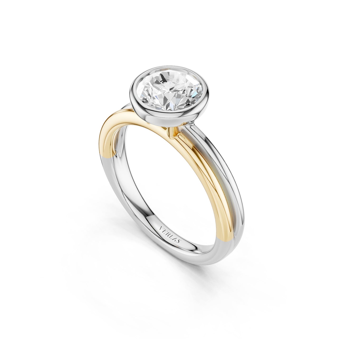 Coupled Round Bezel Ring – Verlas