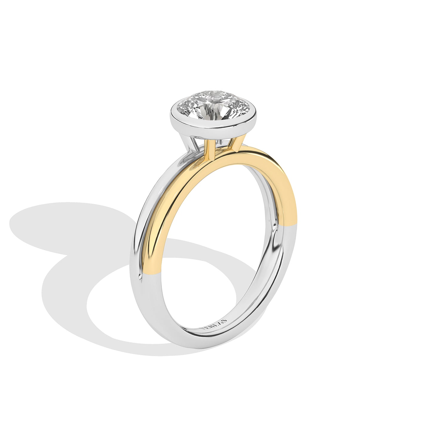 Coupled Round Bezel Ring – Verlas